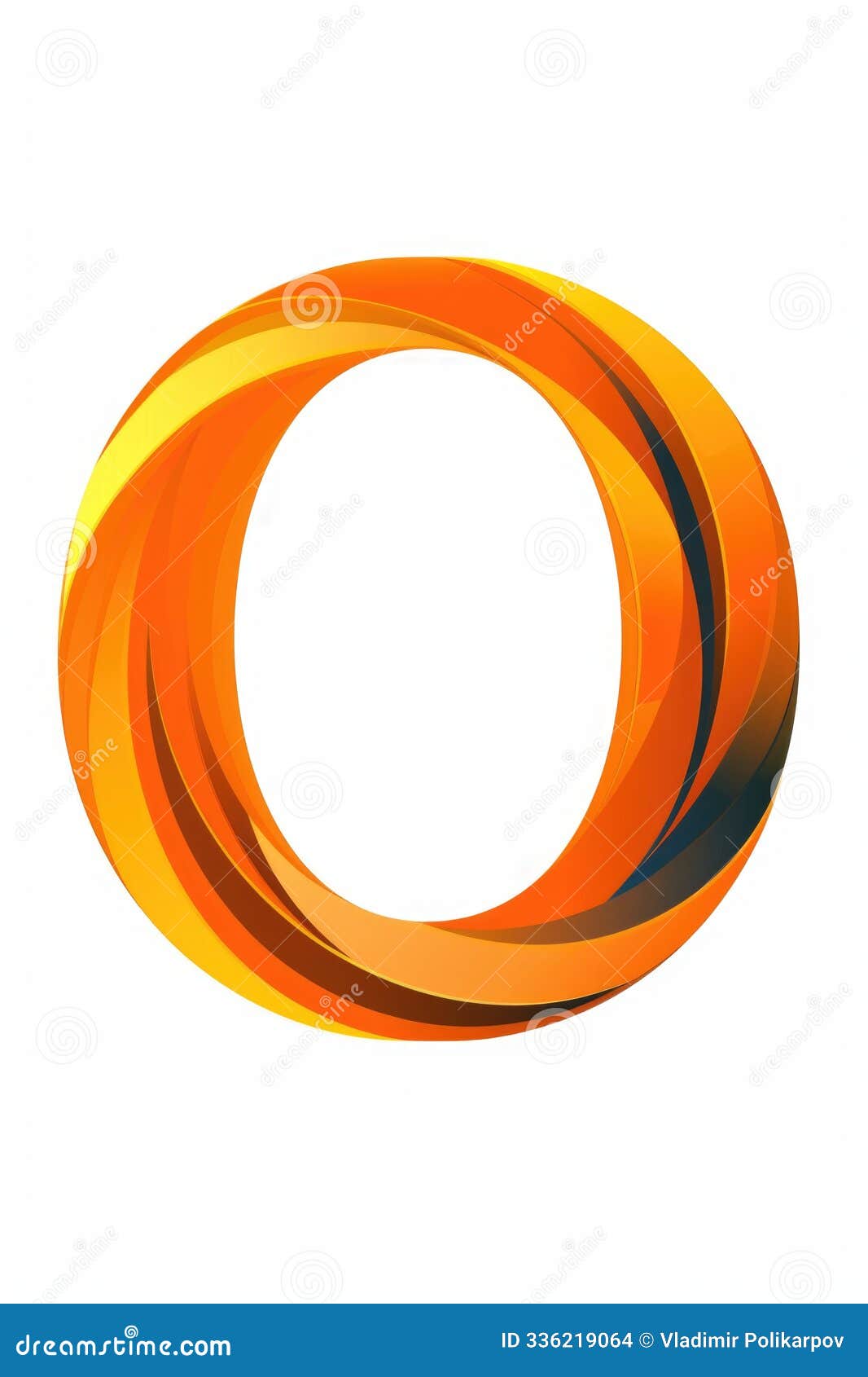 A Bright Orange Circle Sits on a Plain White Surface Stock Illustration ...