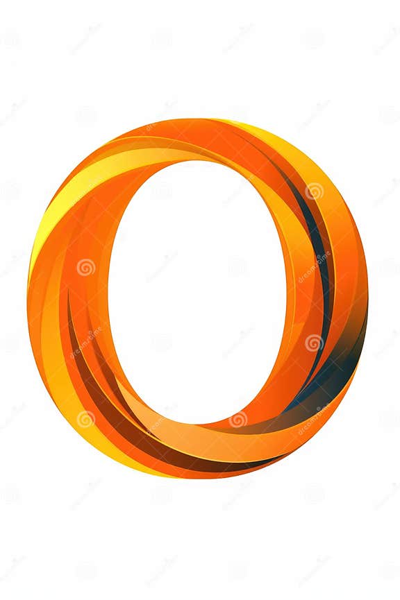 A Bright Orange Circle Sits on a Plain White Surface Stock Illustration ...