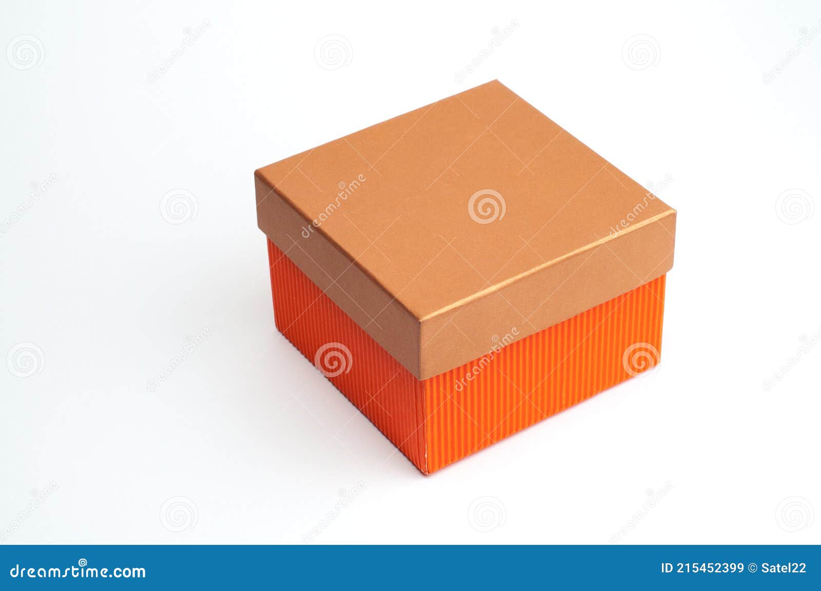 Beautiful Single Orange Color Gift Box. Stock Image - Image of cutout ...