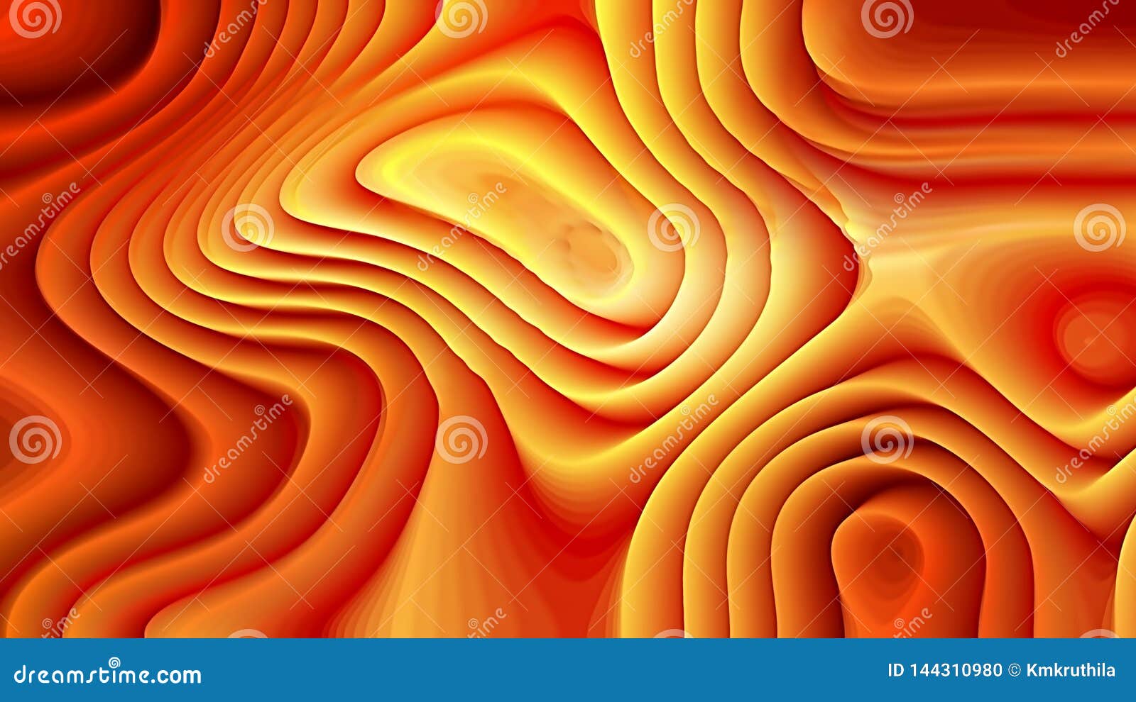 Bright Orange 3d Curved Lines Texture Stock Illustration - Illustration ...