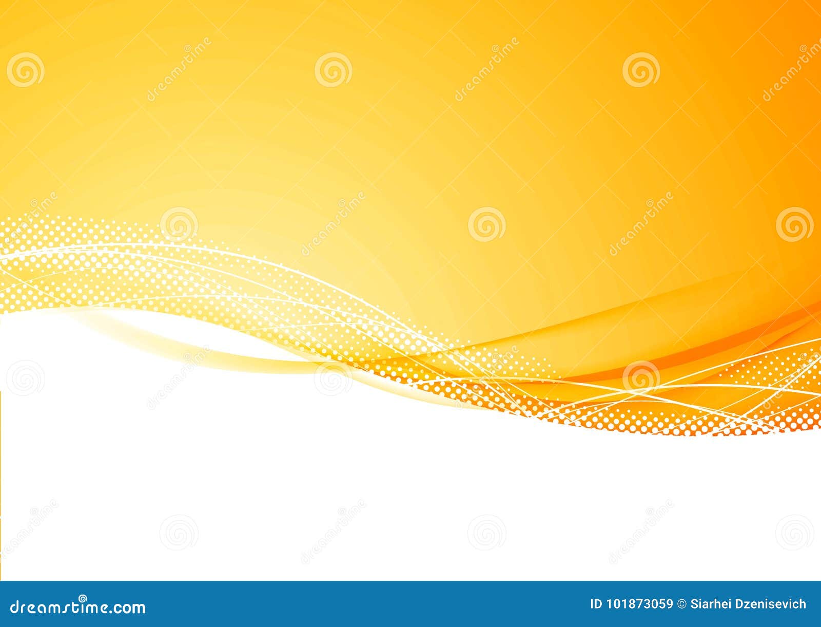 Bright Orange Elegant Beautiful Border Wave Background Stock Vector ...