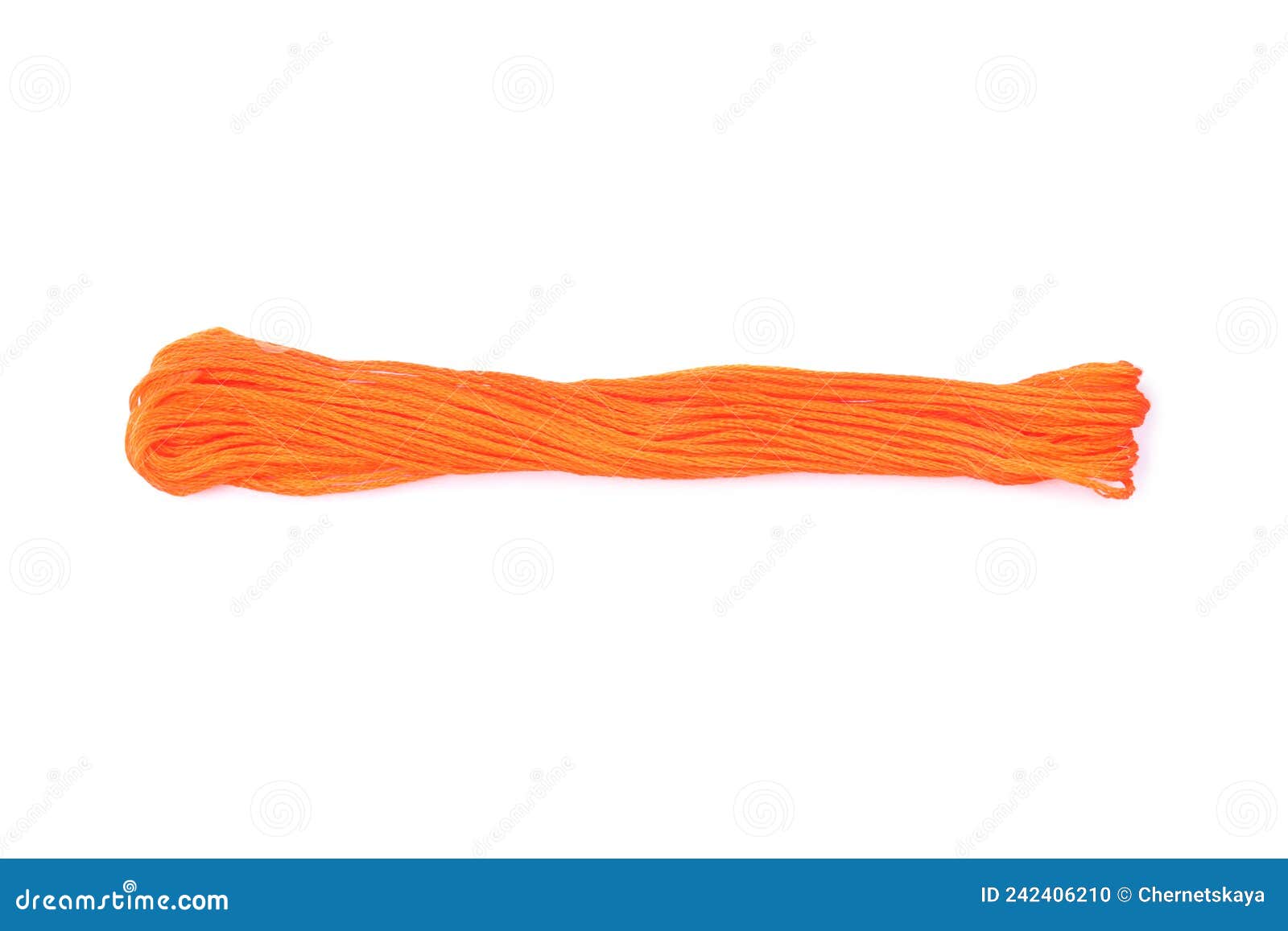 Bright Orange Embroidery Thread on White Background Stock Photo - Image ...