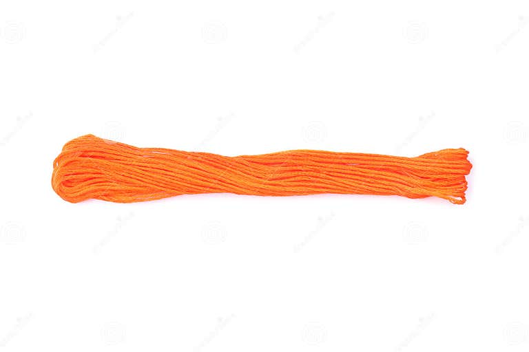Bright Orange Embroidery Thread on White Background Stock Photo - Image ...