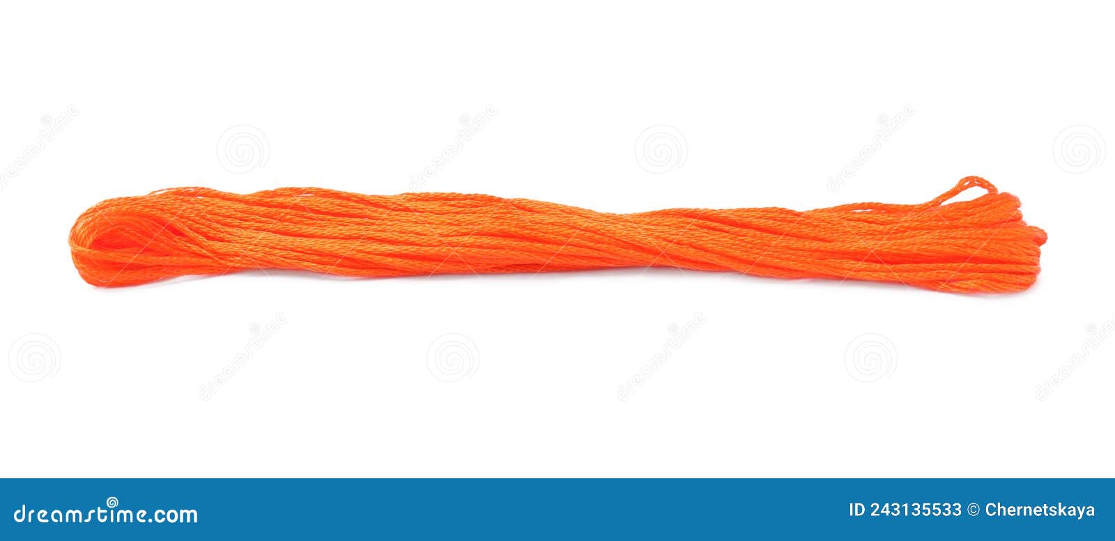 Bright Orange Embroidery Thread on White Background Stock Image - Image ...