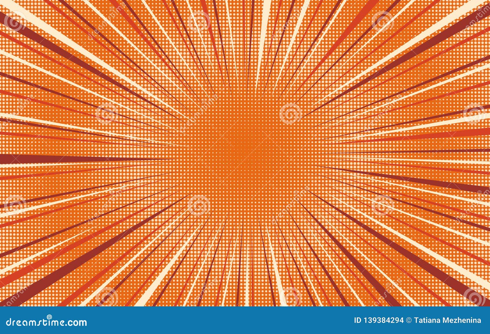 Bright Orange Exploding Retro Comic Background Stock Vector ...