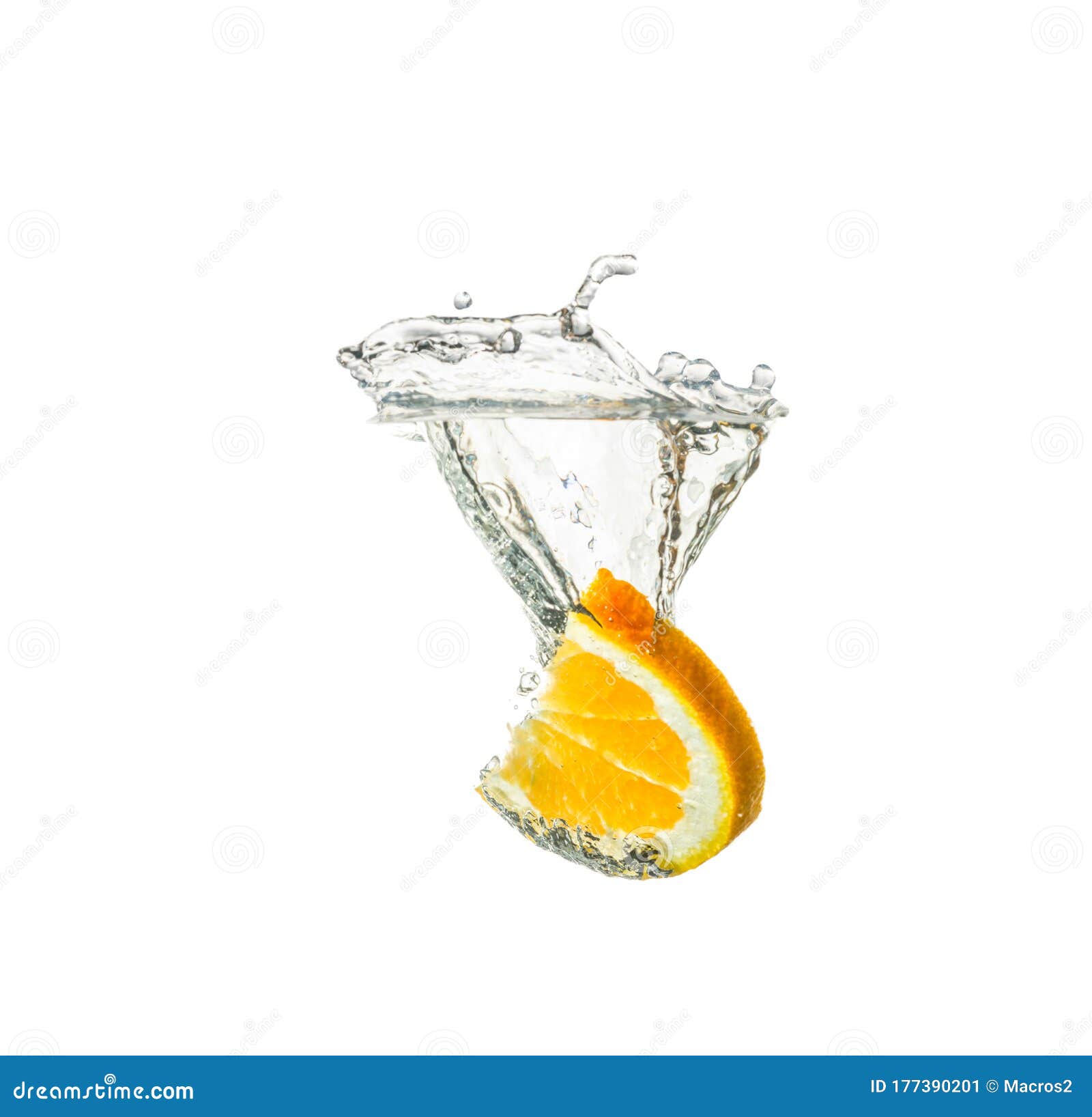 Bright Orange Falls into the Water Stock Image - Image of drink ...