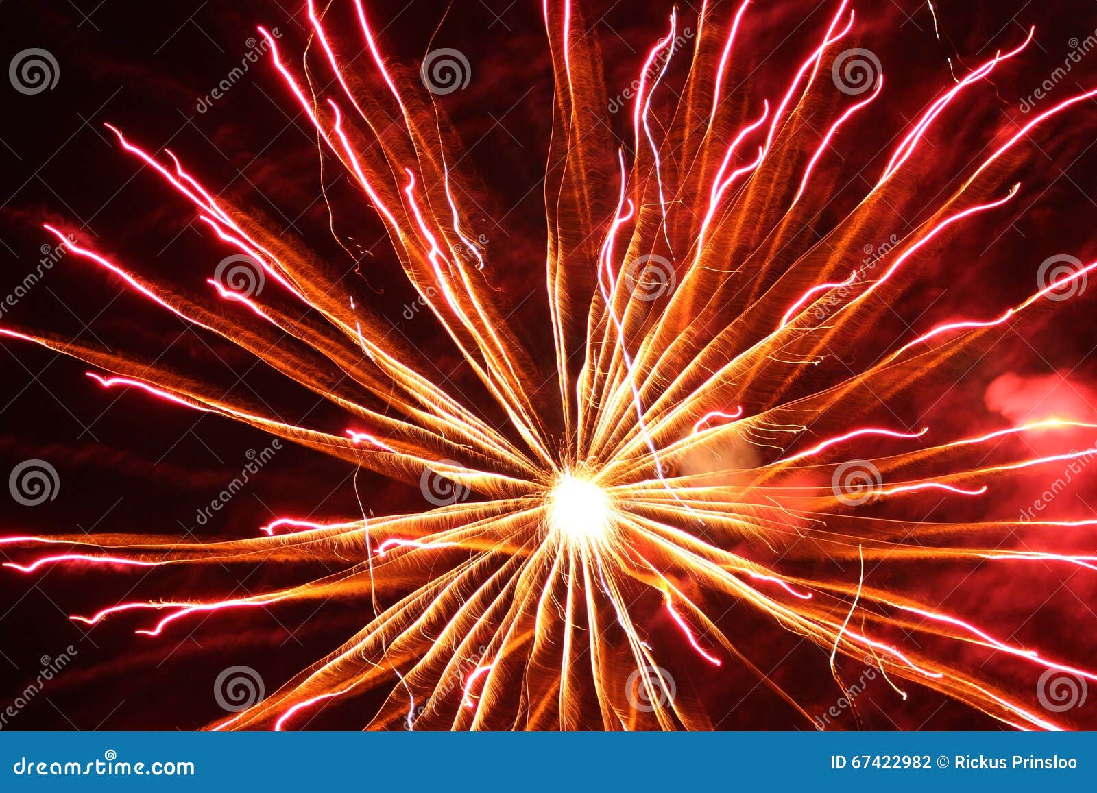 Bright orange fireworks stock photo. Image of night, orange - 67422982
