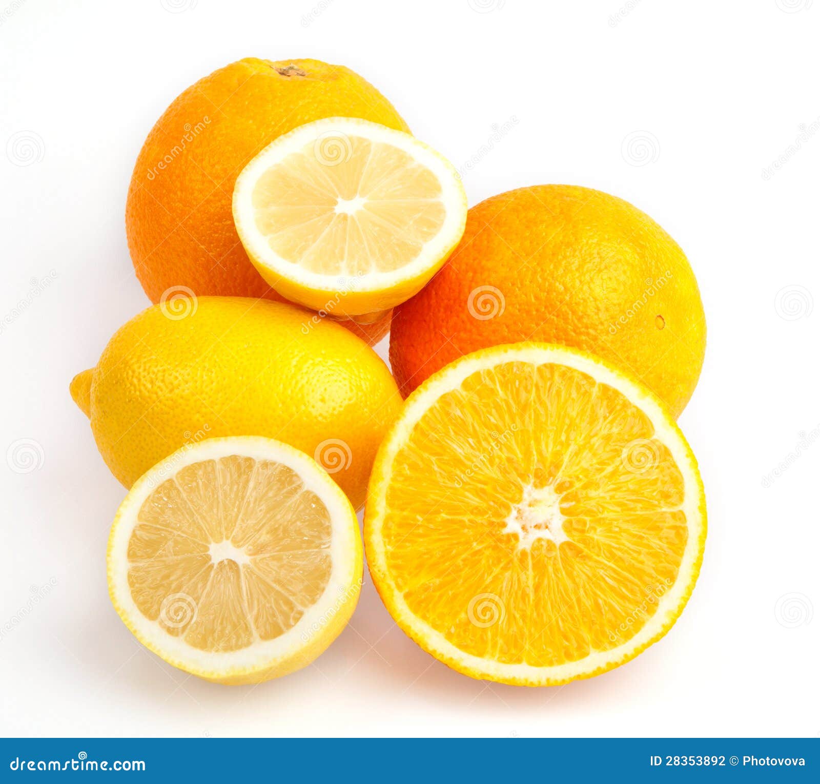 Bright Orange with Half a Lemon Stock Photo - Image of green, brightly ...