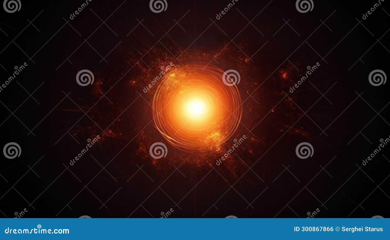 A Bright Orange Light is Shown in a Dark Background, AI Stock ...