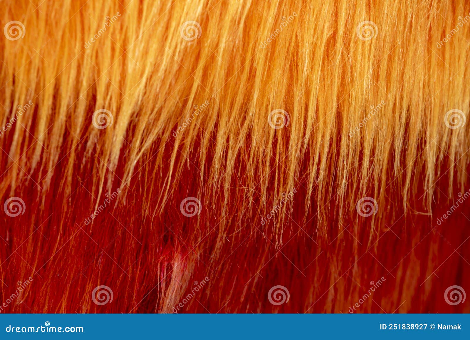 Bright Orange Long Fur on the Texture Surface. Horizontal Stock Image ...