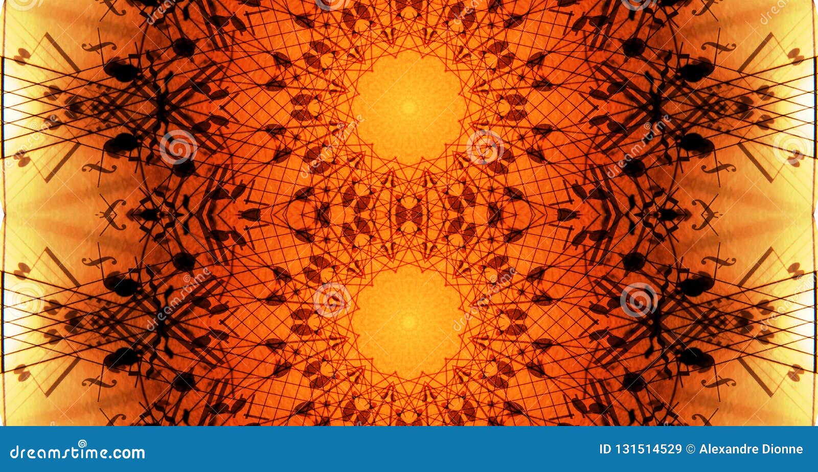 Reflection | Bright Orange Mandala Art Stock Illustration ...