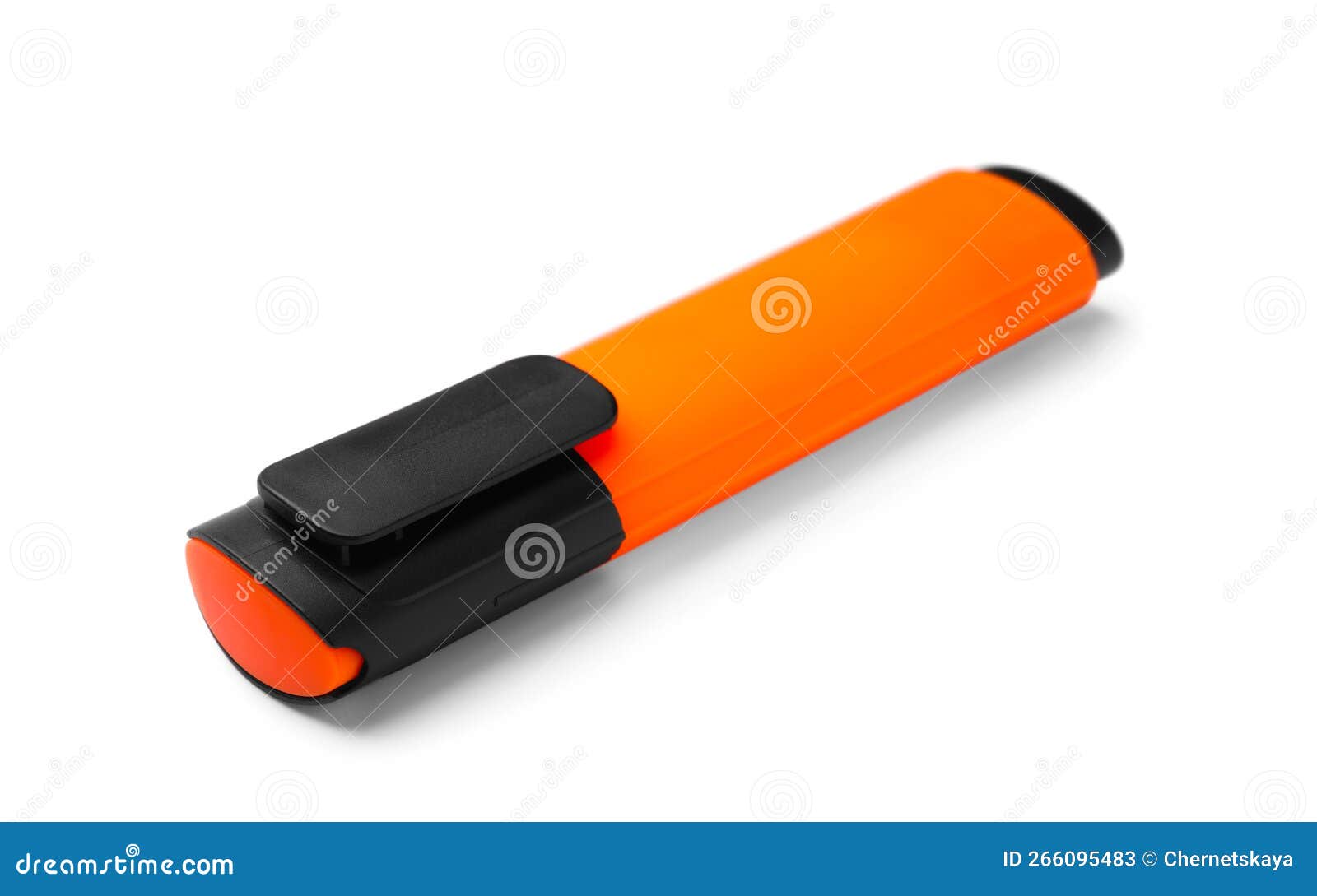 Bright Orange Marker Isolated on White. Office Stationery Stock Image ...