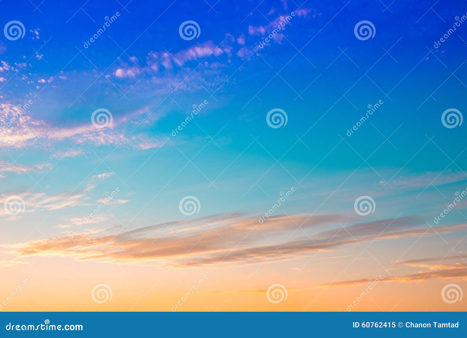Bright Orange Mix Blue Colors Sunset Sky. Stock Image - Image of blue ...