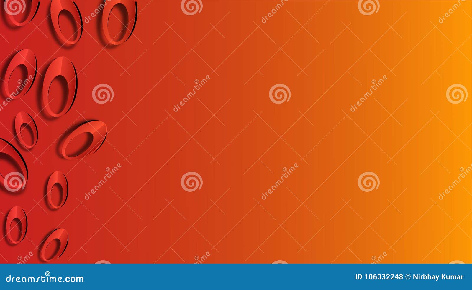 Bright Orange Oval Shape Paper Cut Design for Calligraphy Stock Vector ...