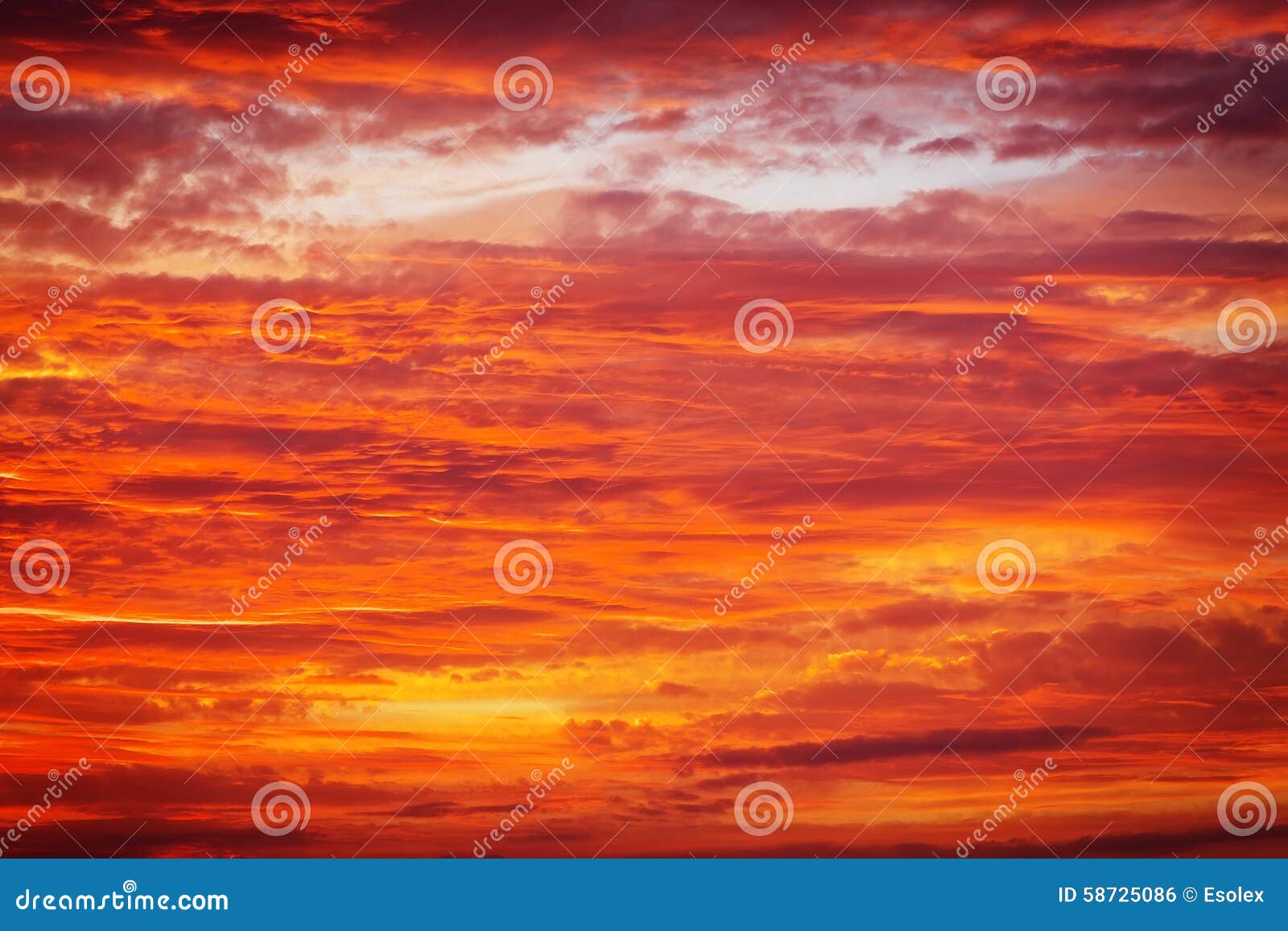 Bright Orange, Red and Yellow Colors Sunset Sky. Stock Photo - Image of ...