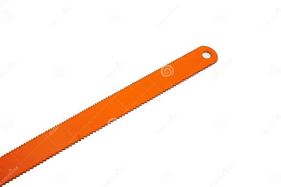 A Bright Orange Saw Blade on a White Background. Stock Photo - Image of ...