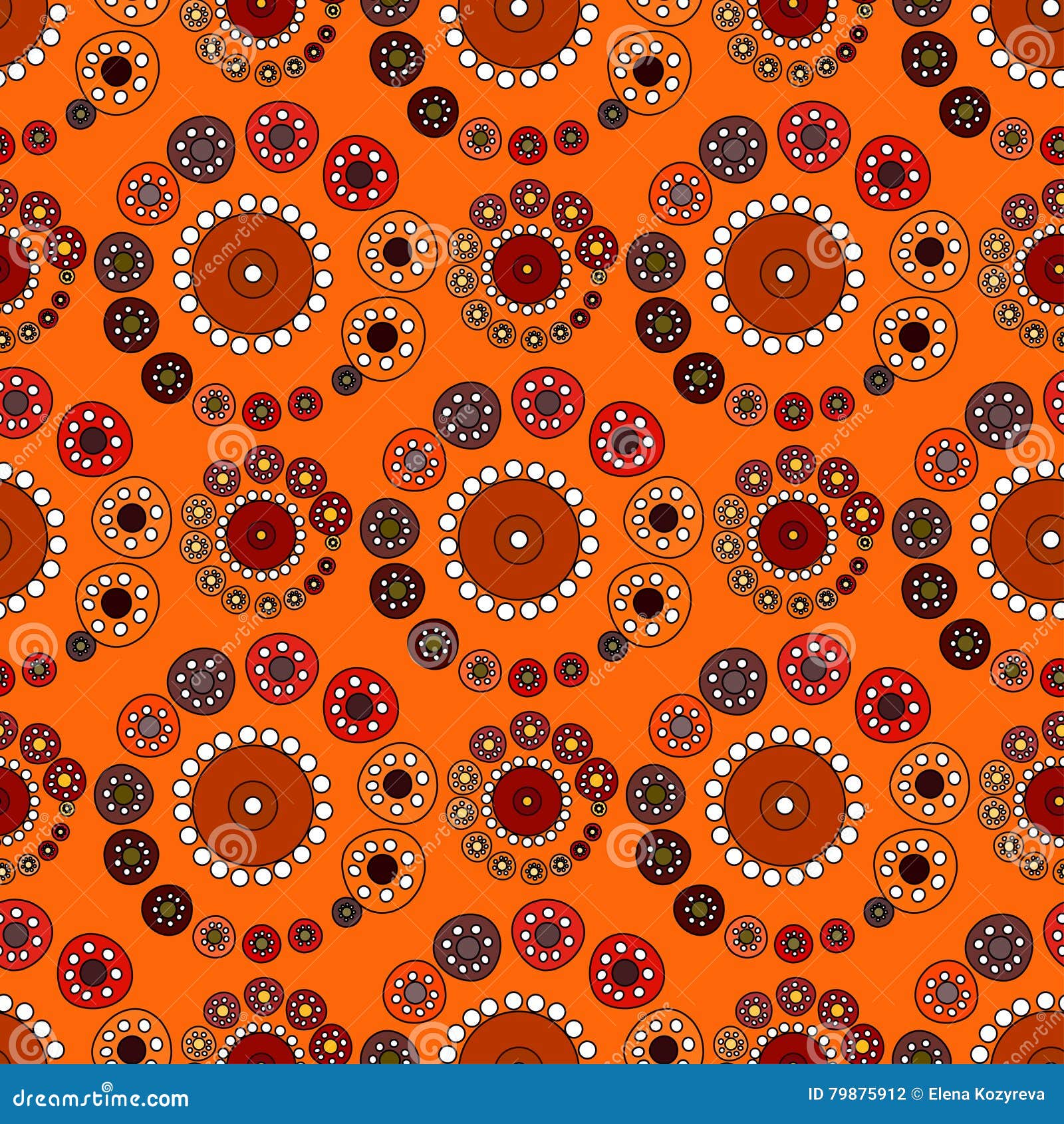 Bright Orange Seamless Pattern. Stock Vector - Illustration of berries ...