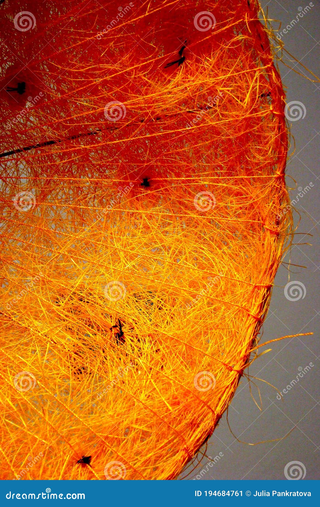 Bright Orange Semi-circular Grid Close-up Stock Image - Image of ...
