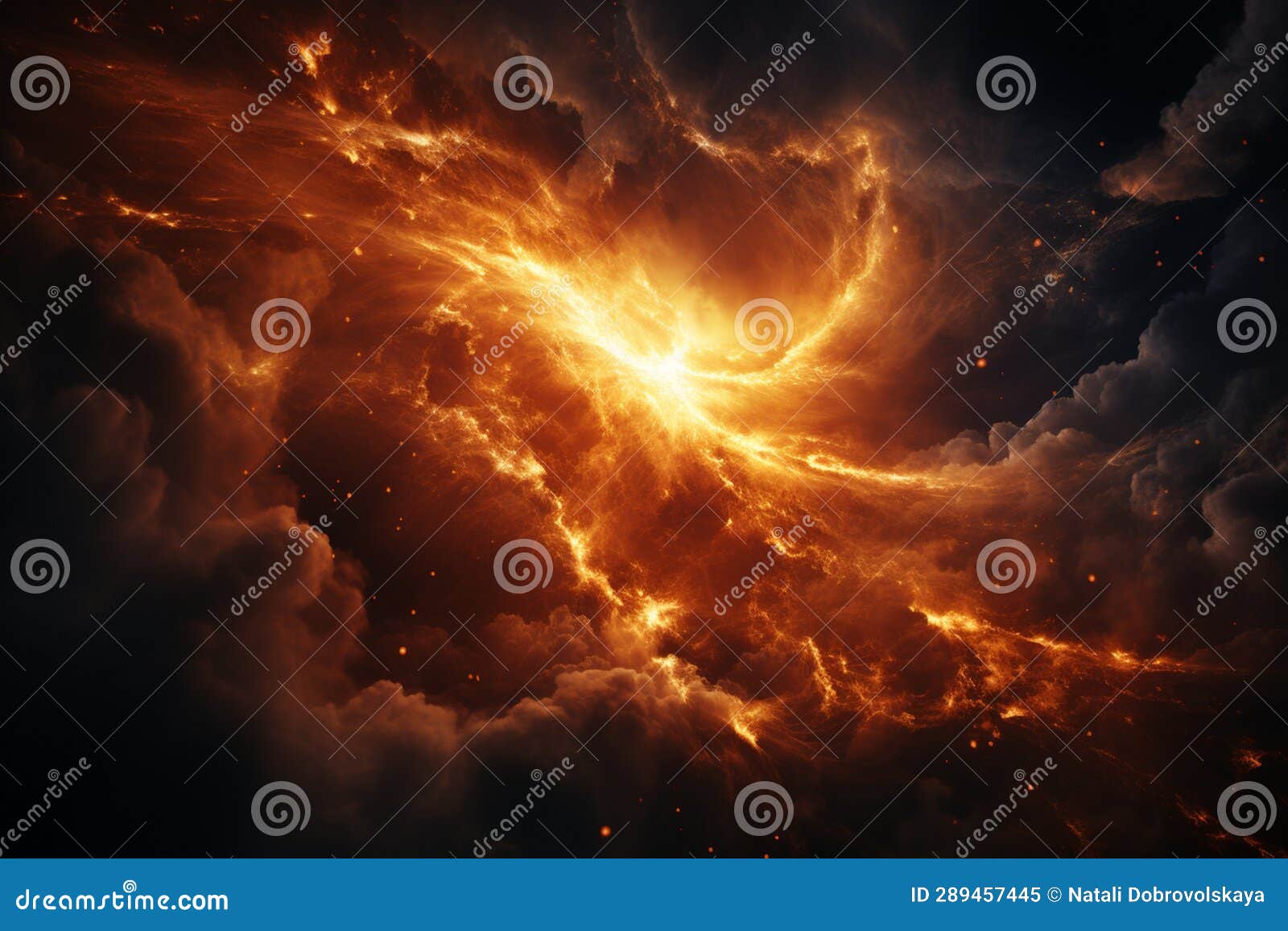 Bright Orange Sun in Solar System in Space Stock Image - Image of ...