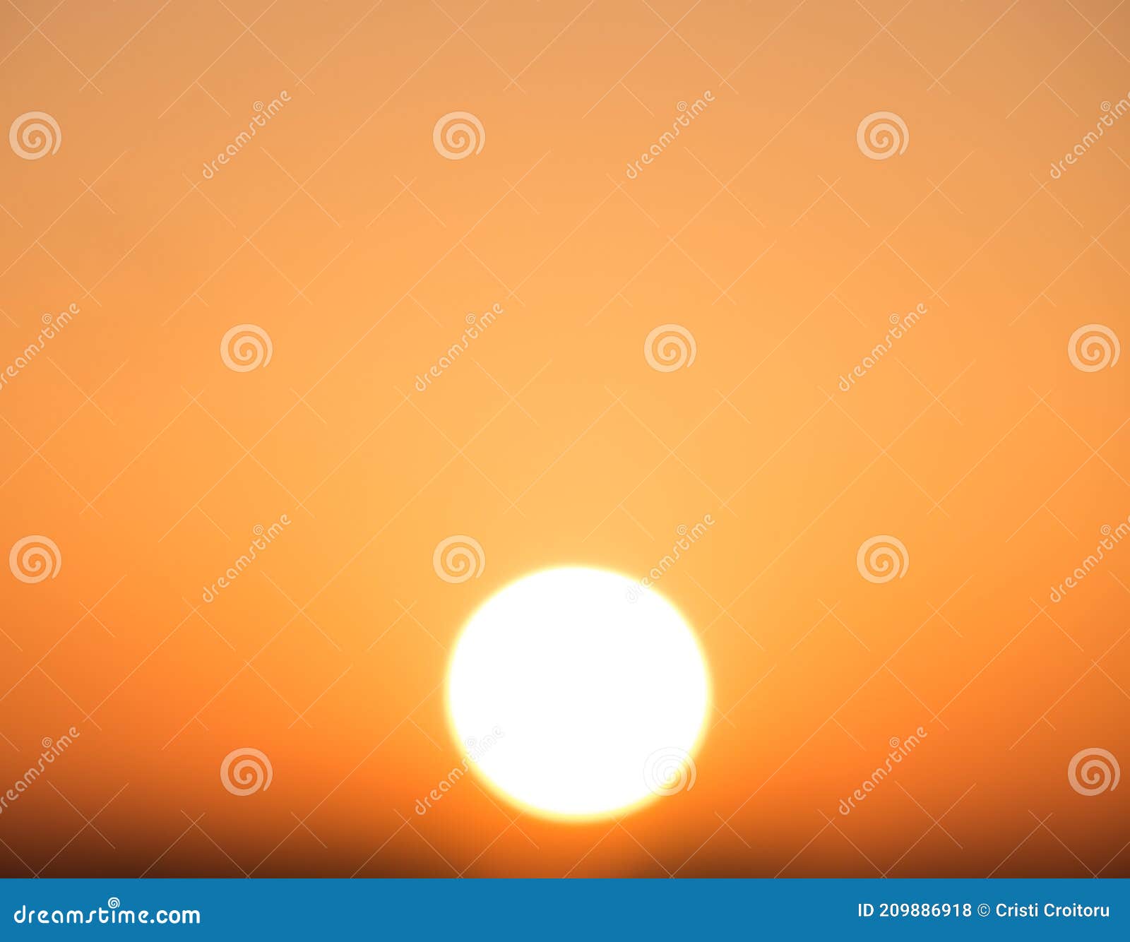 Bright Orange Sun at Sunset. Close Up Stock Photo - Image of flare ...