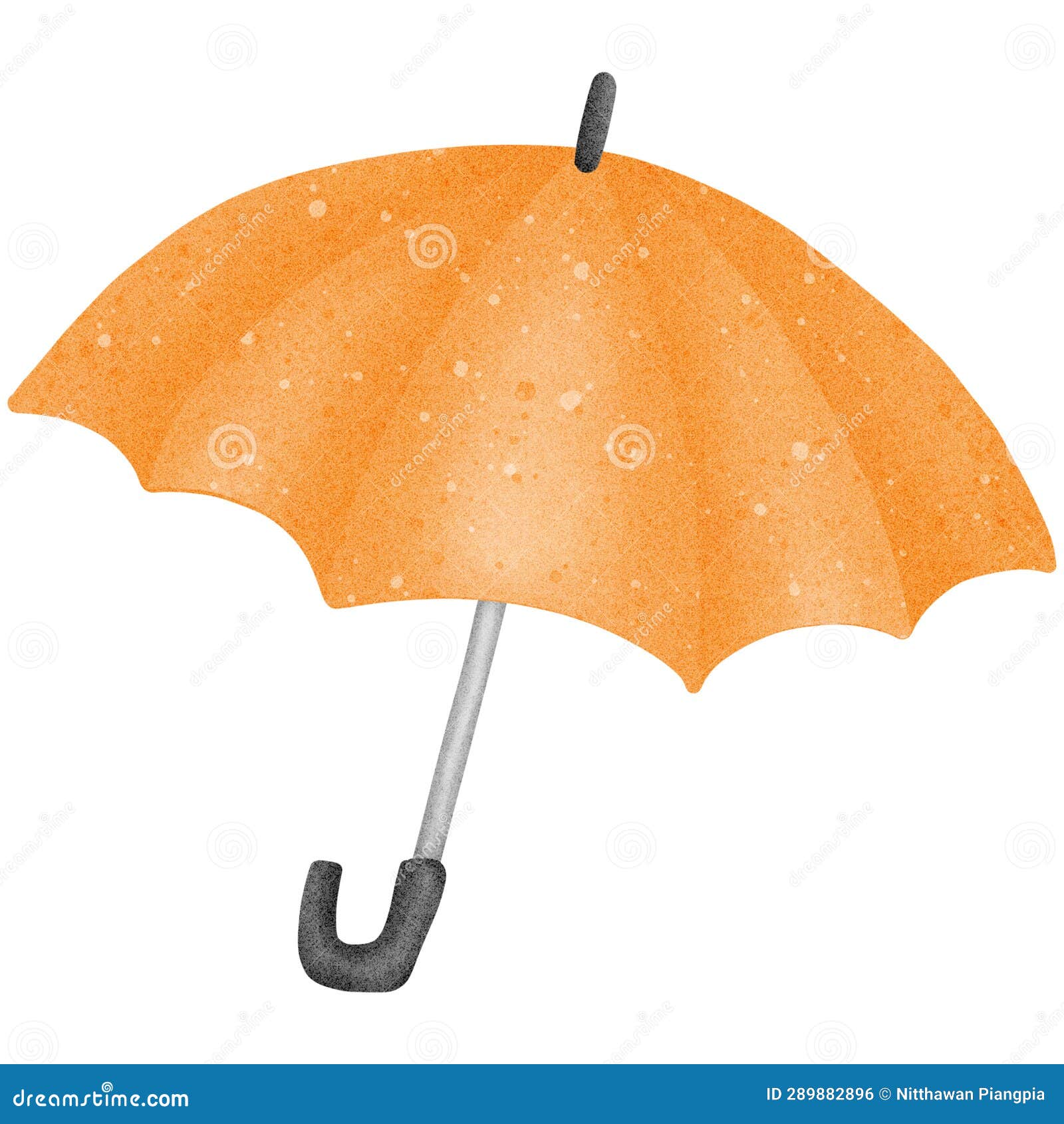 Bright Orange Umbrellas are Perfect for Fall. Stock Illustration ...