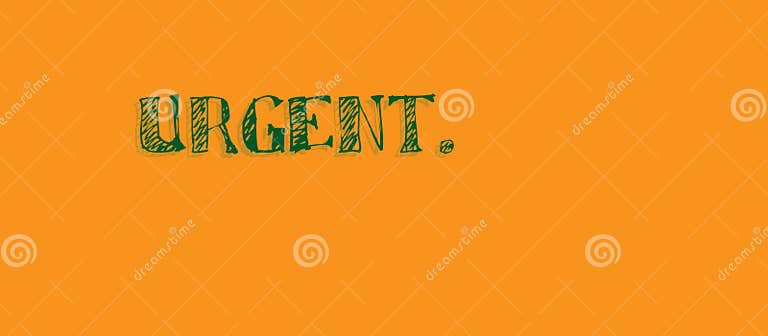 Bright Orange Urgent Message Stock Illustration - Illustration of ...