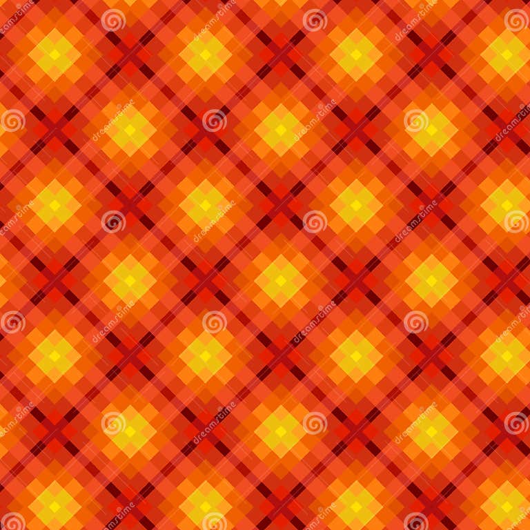 Orange and Yellow Seamless Vivid Checkered Pattern Stock Vector ...