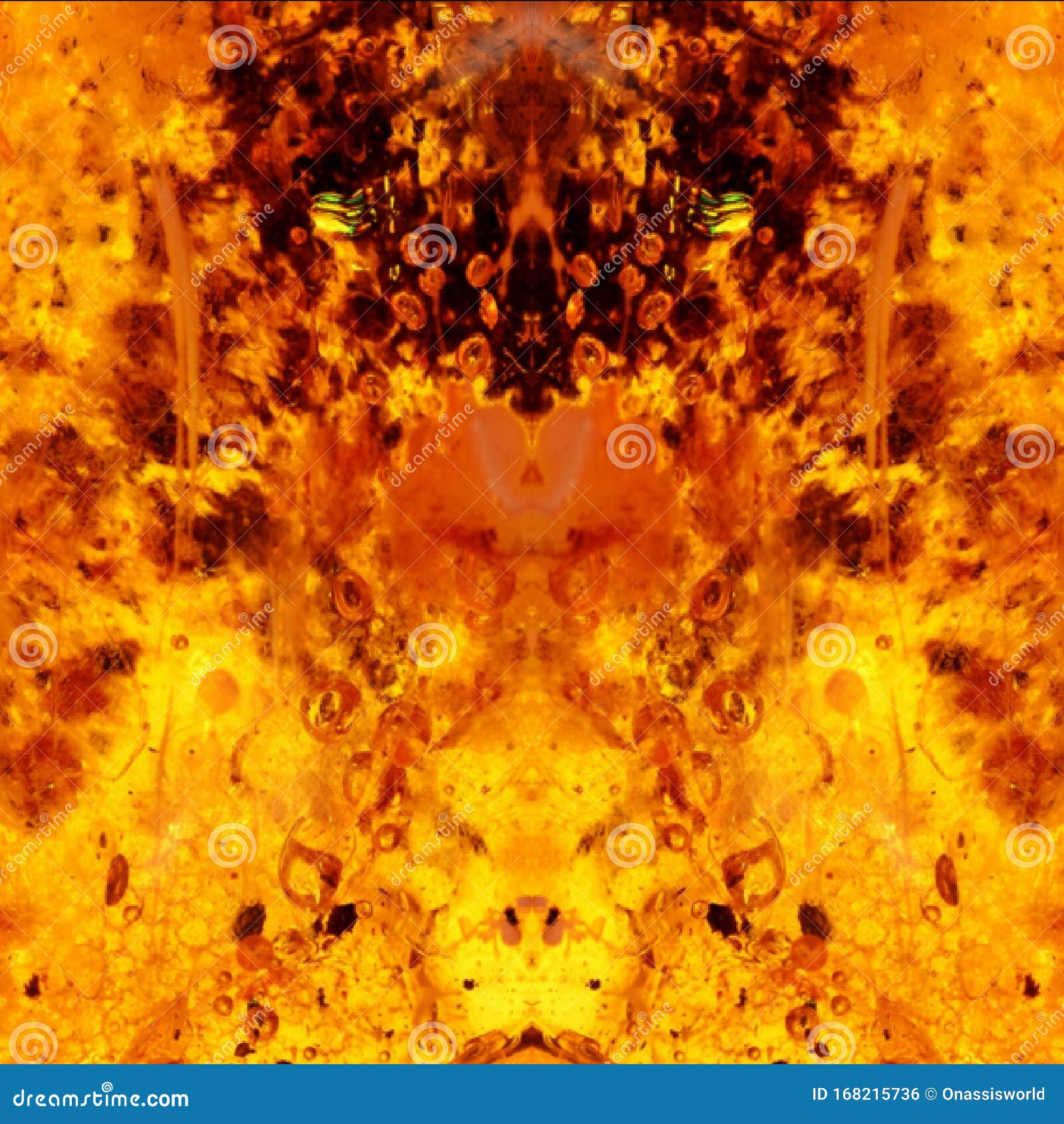 Bright Orange Yellow Fire Abstract Background Stock Illustration ...