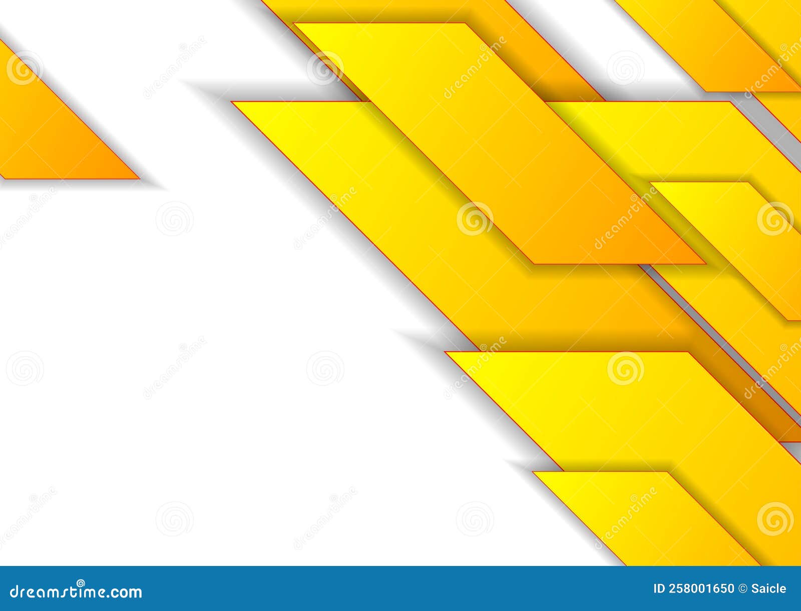 Bright Orange Yellow Tech Geometric Background Stock Vector ...