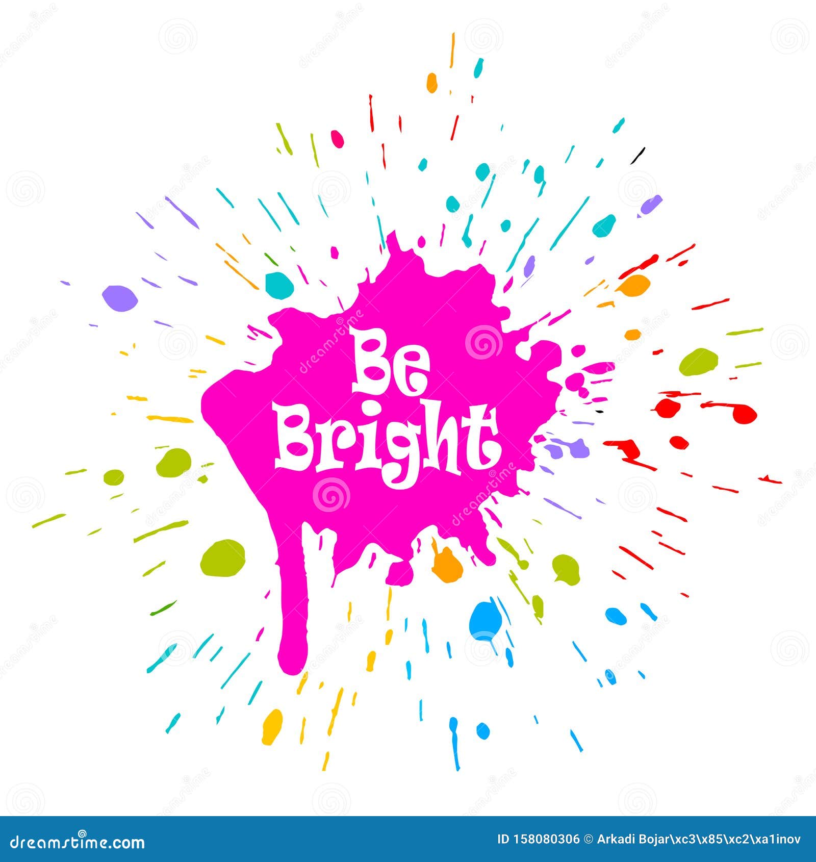 Bright paint splash stock vector. Illustration of messy - 158080306