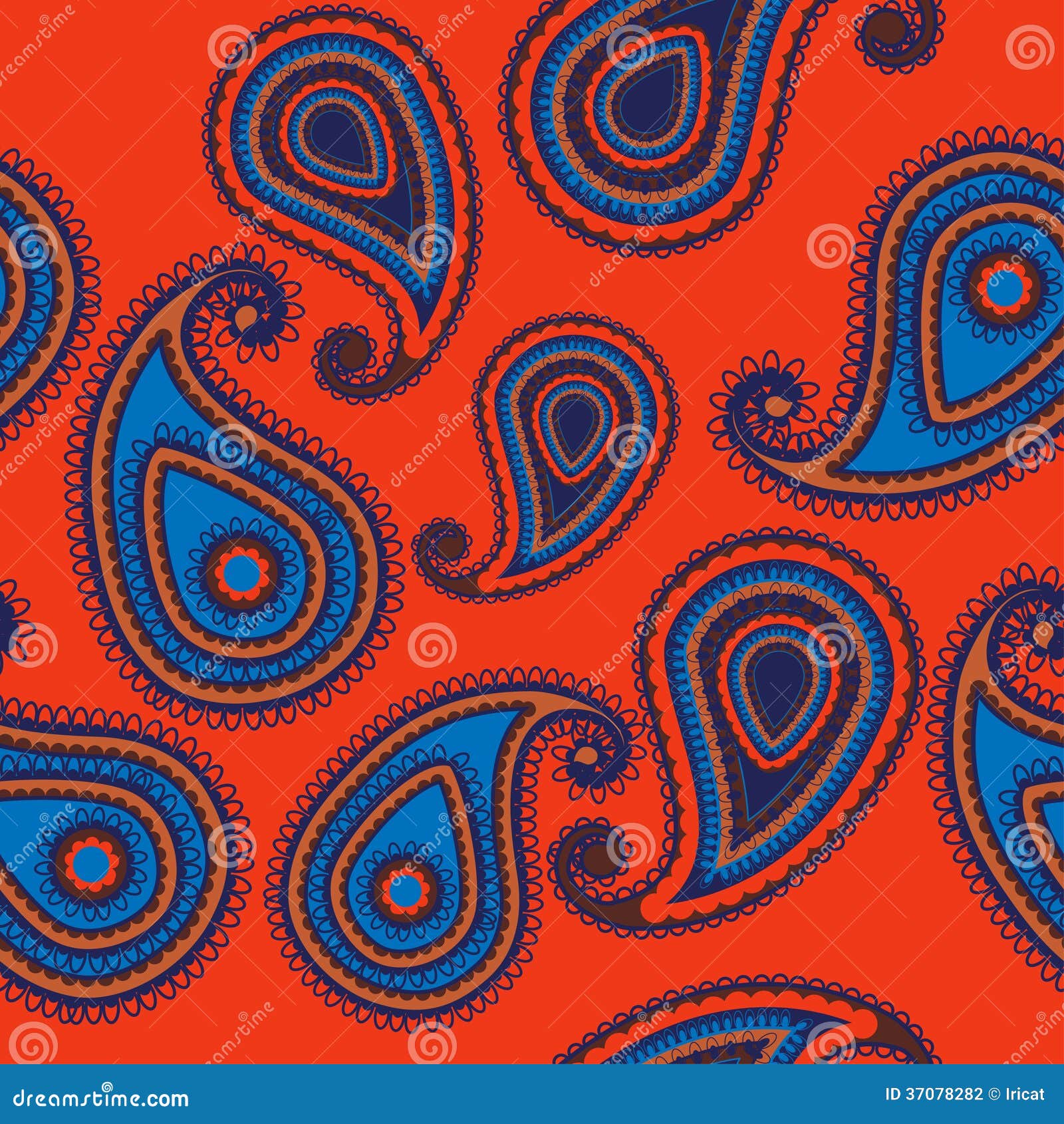 Bright paisley stock vector. Illustration of india, origin - 37078282