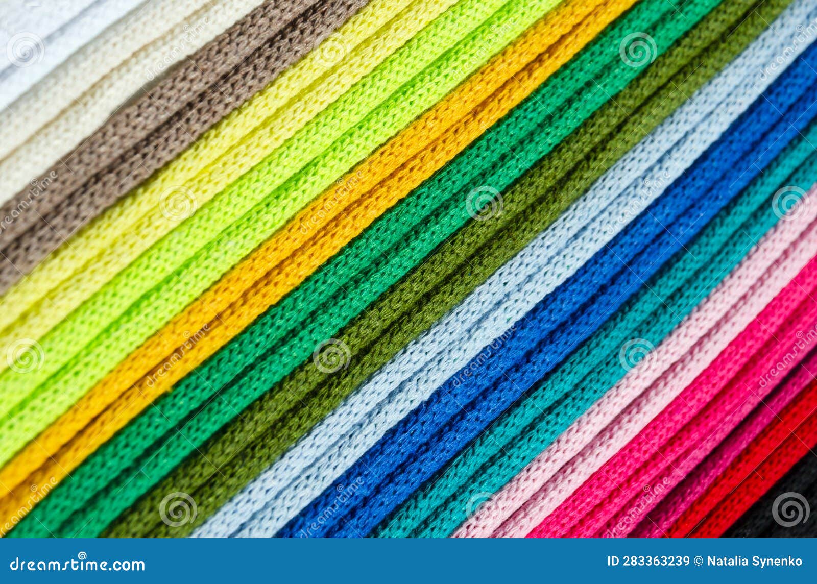 A Bright Palette of Multi-colored, Cotton Threads for Macrame Stock ...