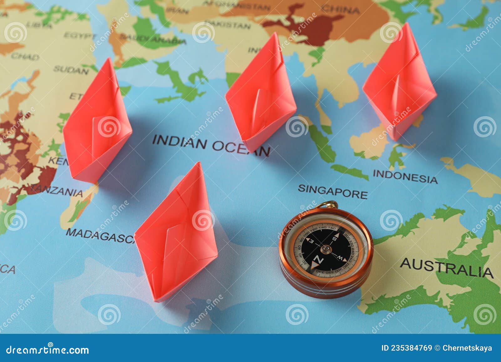 Bright Compass On Light Background Royalty-Free Stock Photo ...