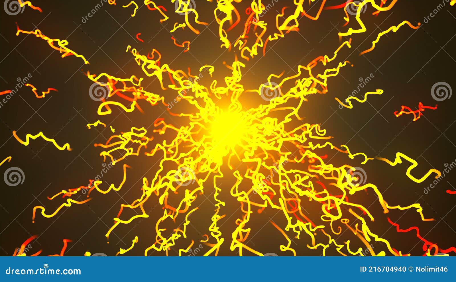 Bright Particle Explosion, Cartoon Style, 3d Render Background ...