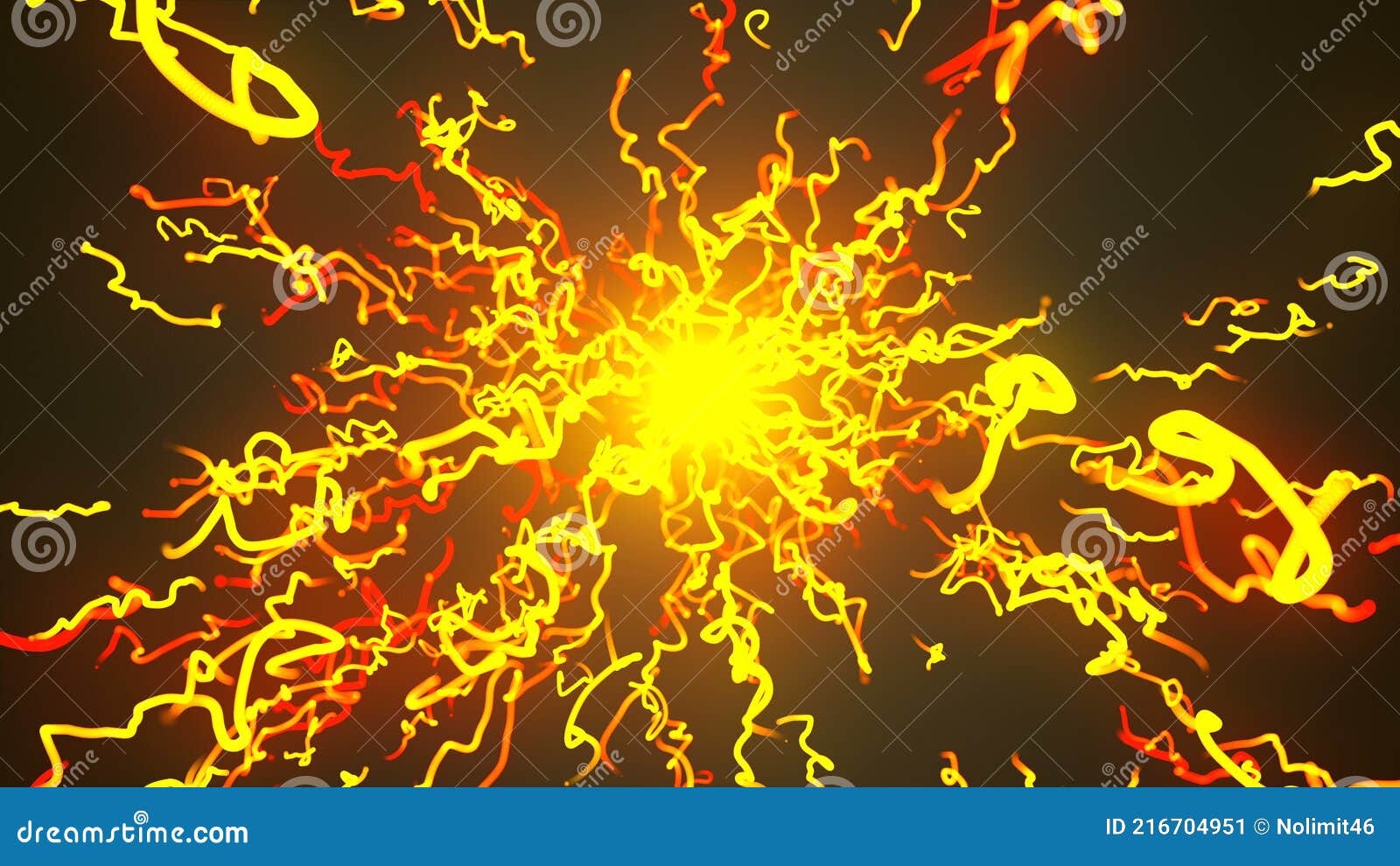 Bright Particle Explosion, Cartoon Style, 3d Render Background ...