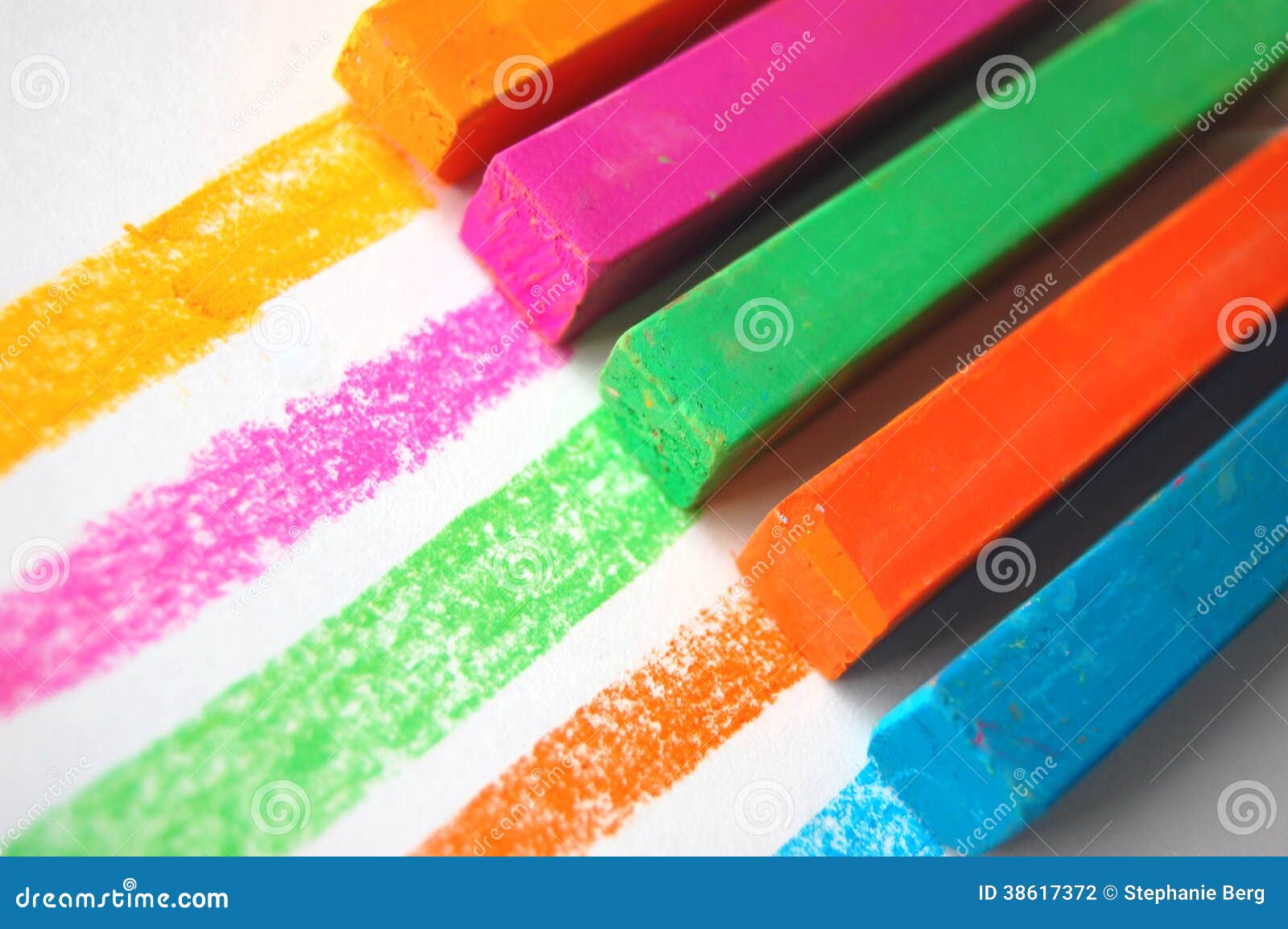 Bright Pastel Crayons stock photo. Image of colour, angle - 38617372
