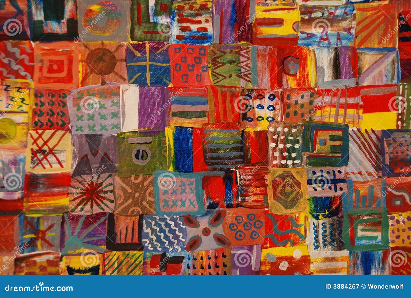 Bright Patchwork Quilt stock image. Image of artistic - 3884267