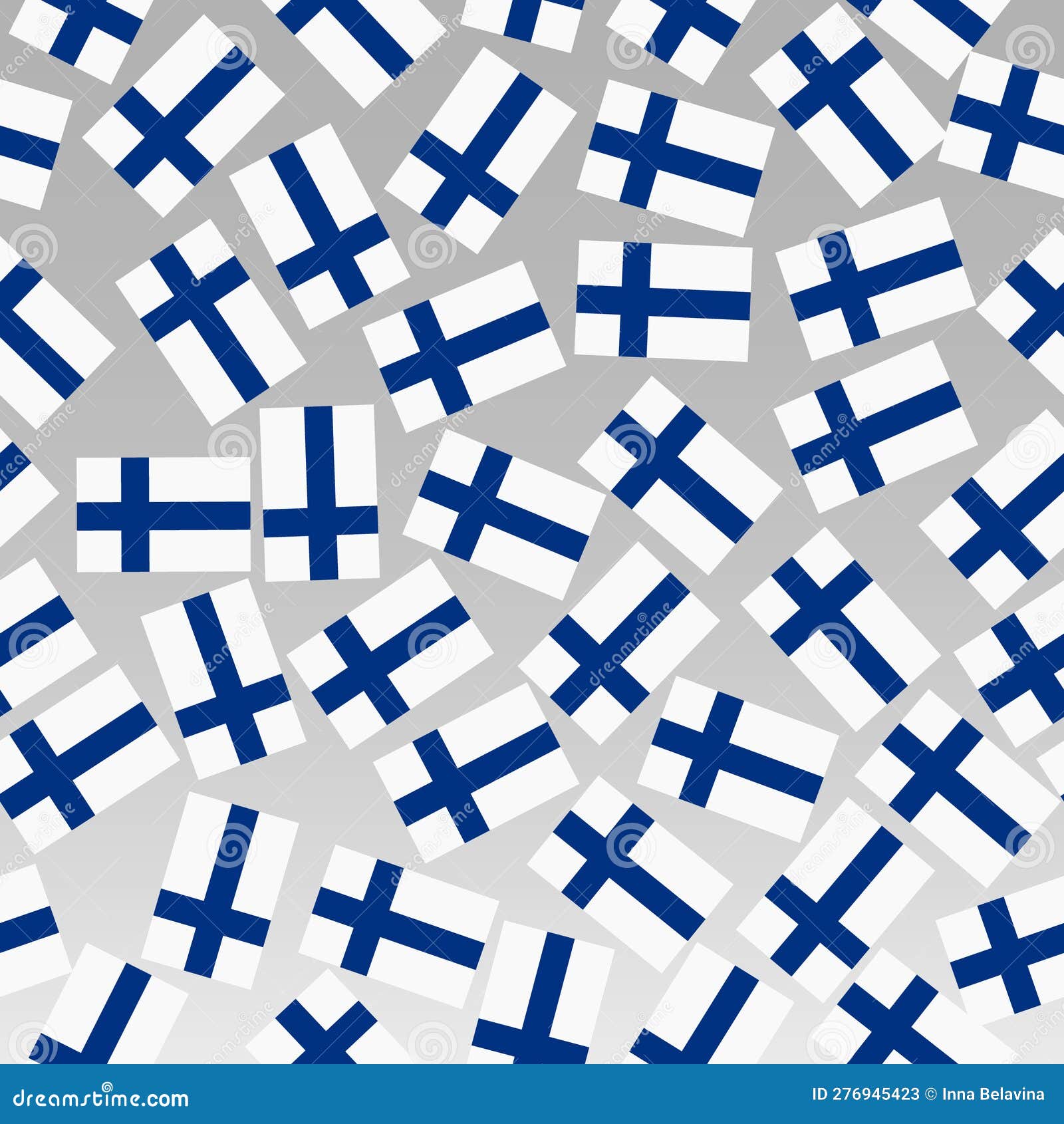 Bright Pattern with Flag of Finland. Colorful Illustration with Flags ...
