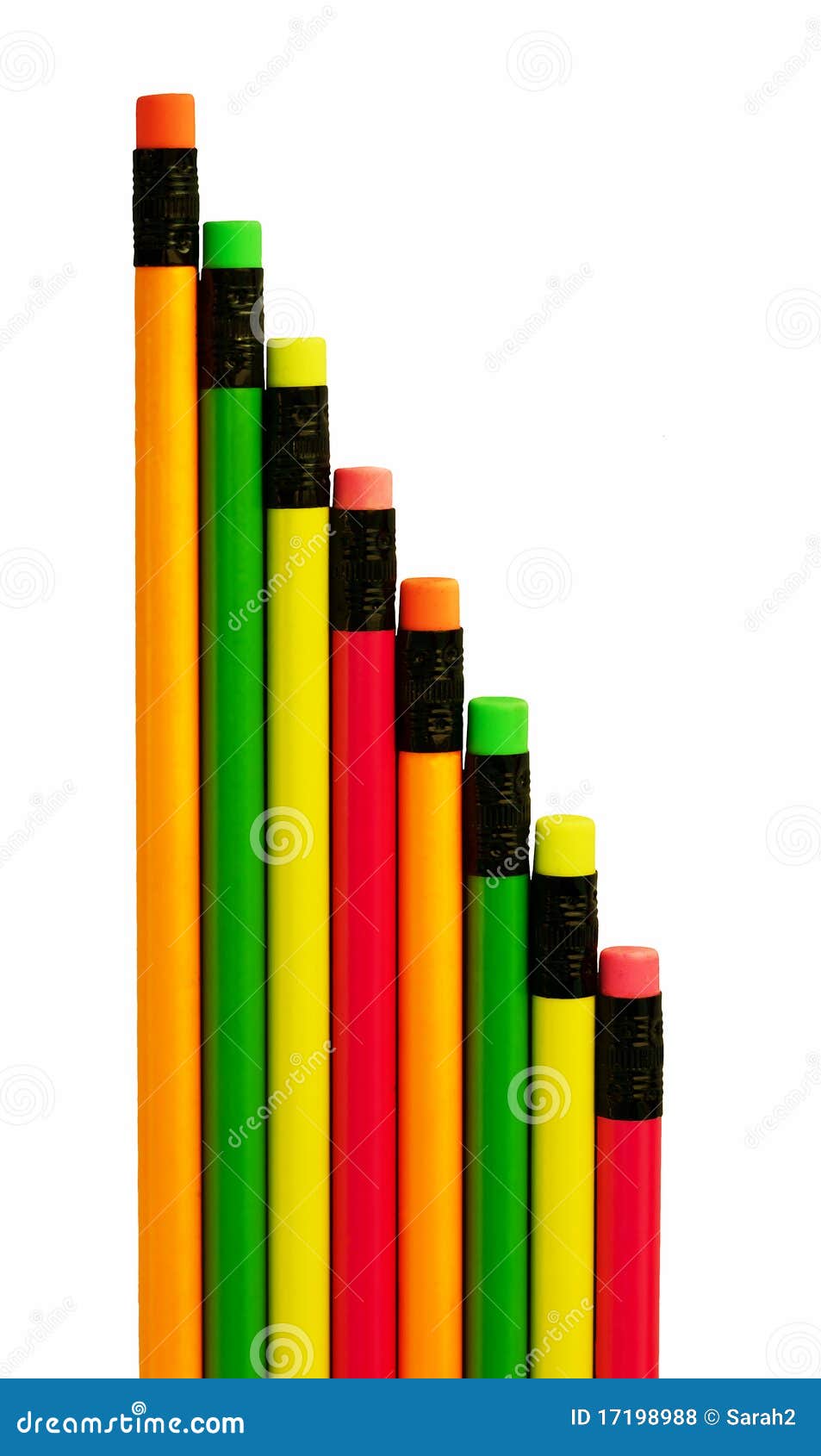 Bright Pencils Forming Diagonal Line Stock Photo - Image of pretty ...