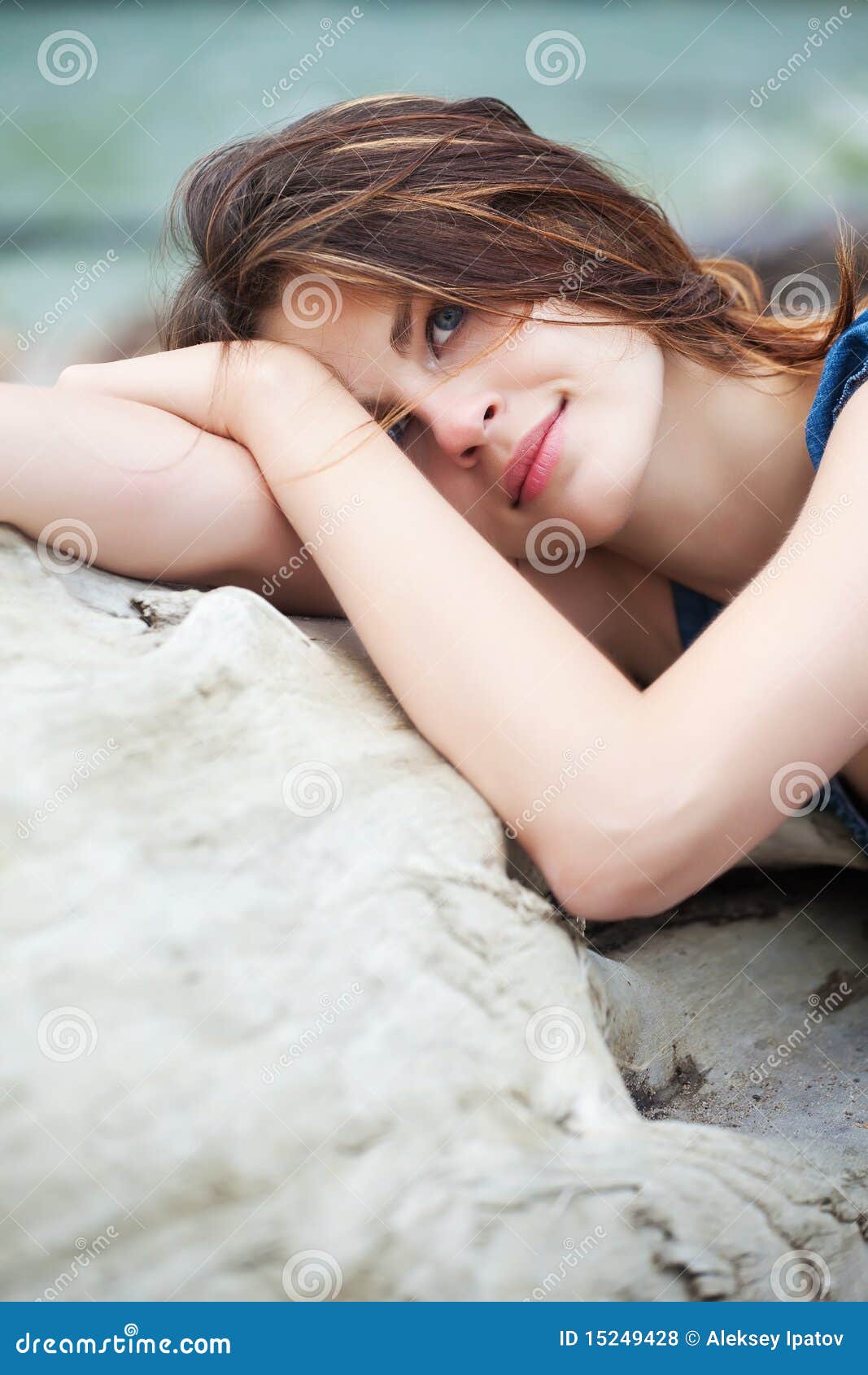 Bright Photo of a Beautiful Model Relaxing Stock Photo - Image of face ...