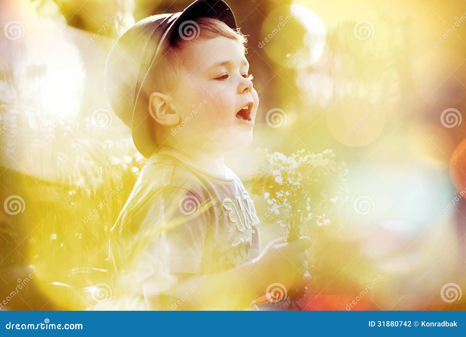 Bright Picture of Small Cute Kid Stock Photo - Image of happiness, eyes ...