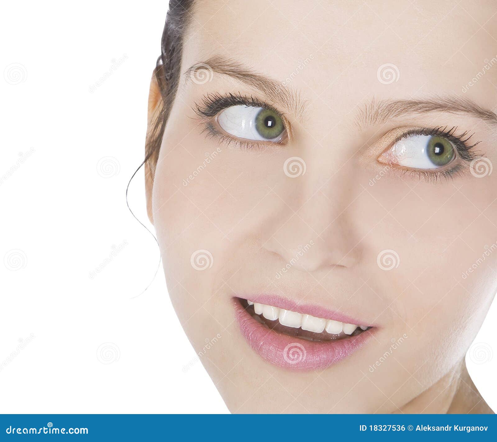 Bright Picture of Smiling Young Woman Face Stock Photo - Image of ...