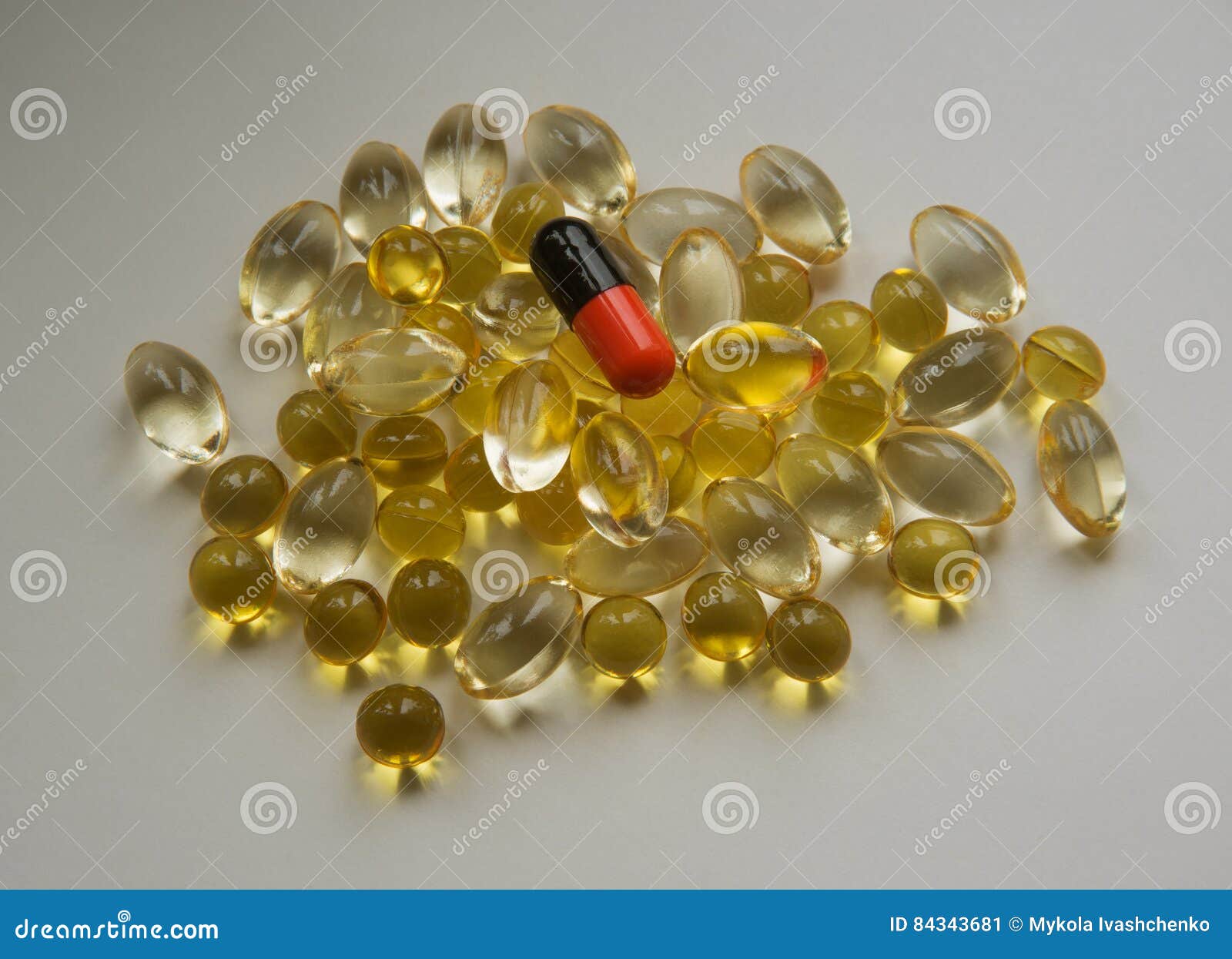 Bright Pill Over Transparent Capsules Stock Image - Image of healthy ...
