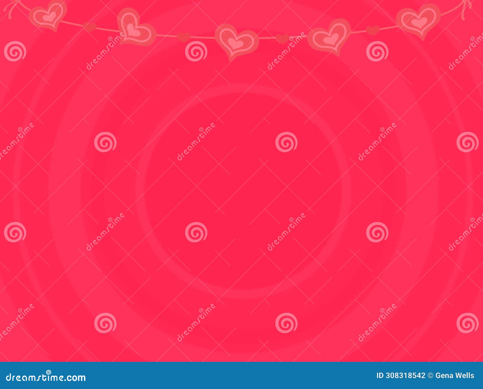 Bright Pink Background with String of Hearts Across the Top Stock ...