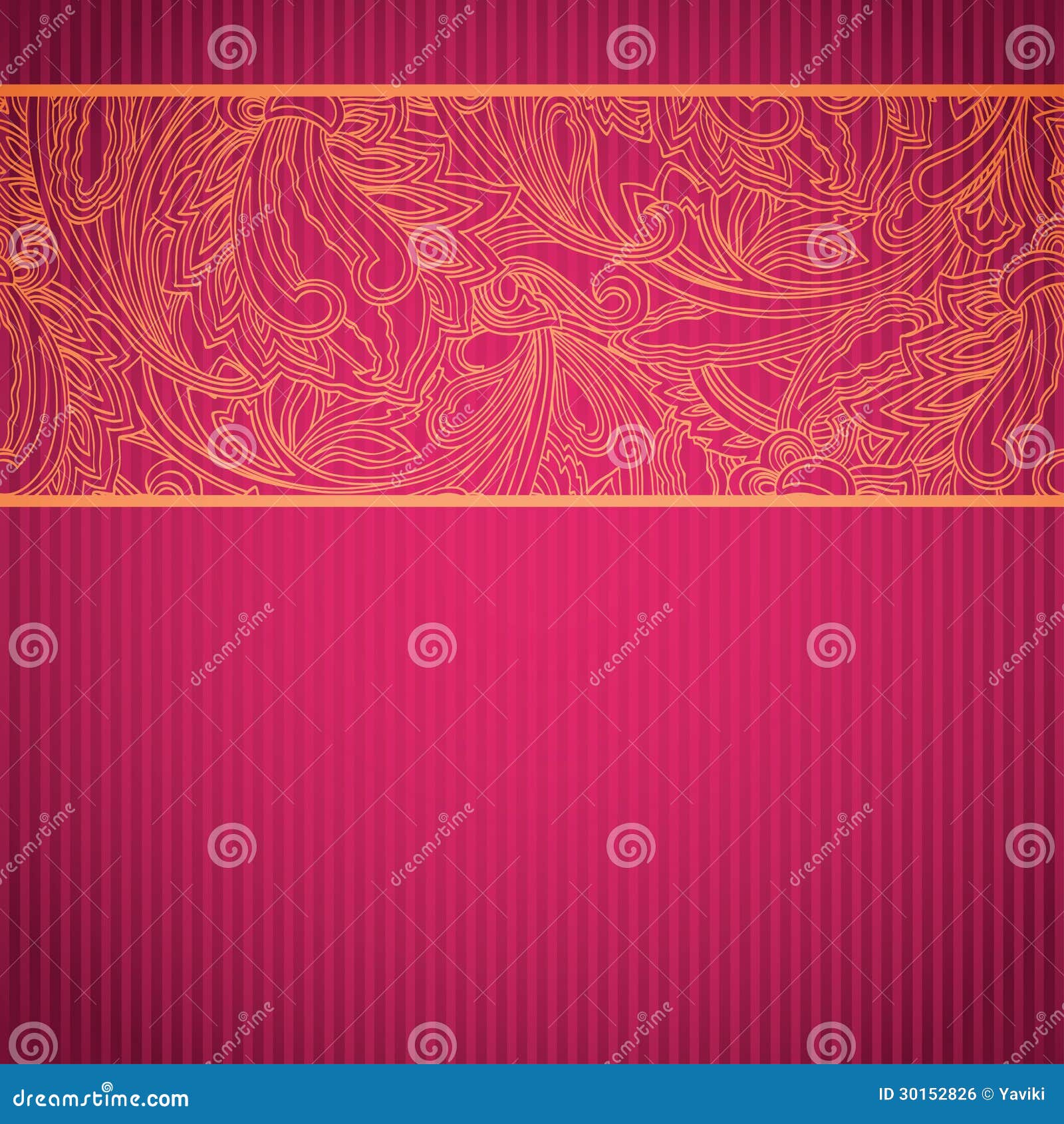 Pink Ornamental Card with Lace Stock Vector - Illustration of hand ...