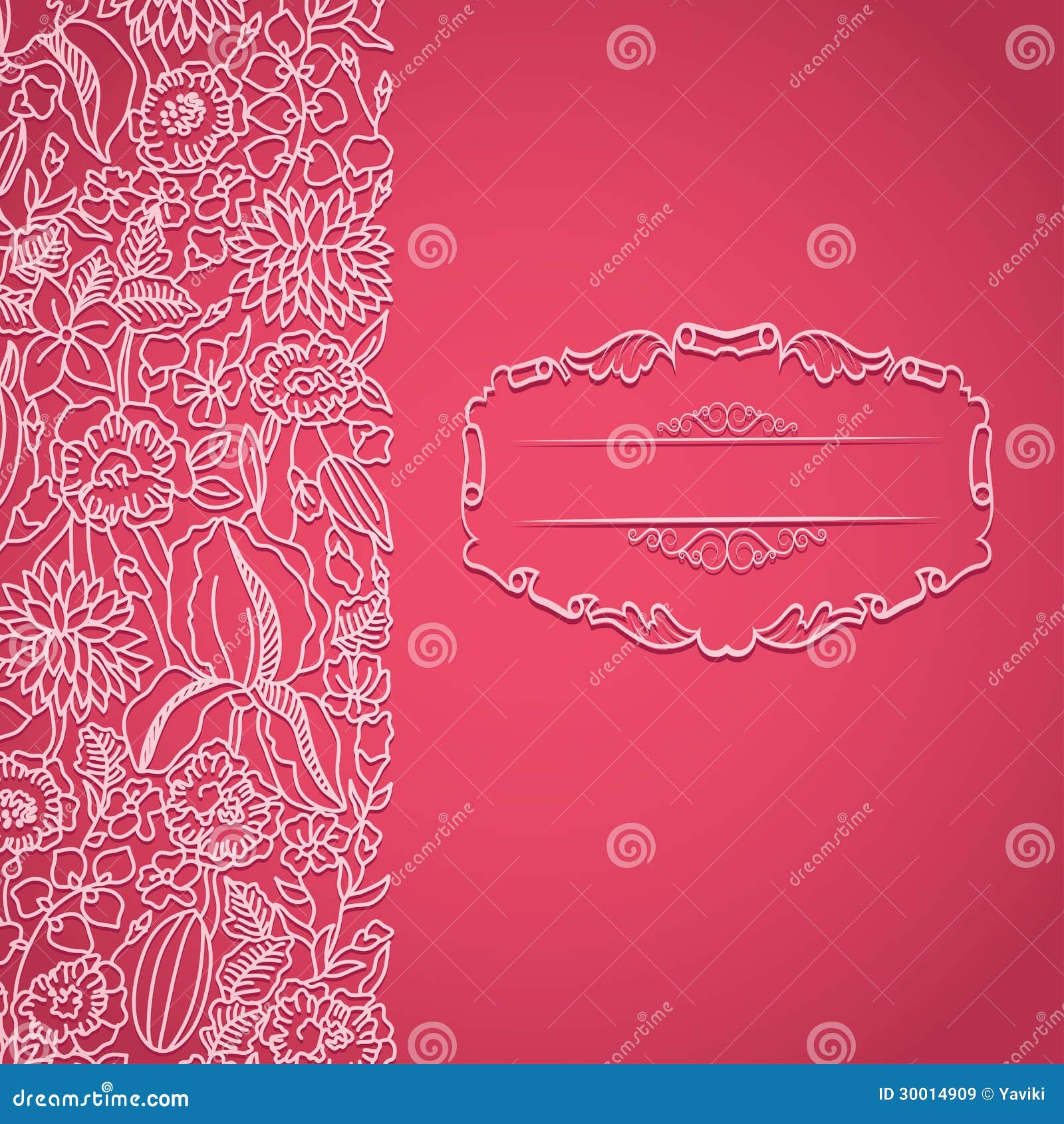 Pink ornamental card stock vector. Illustration of painting - 30014909