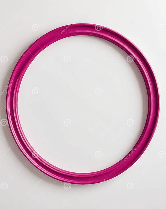 Bright Pink Circular Frame Against a Clean, Light Background Stock ...