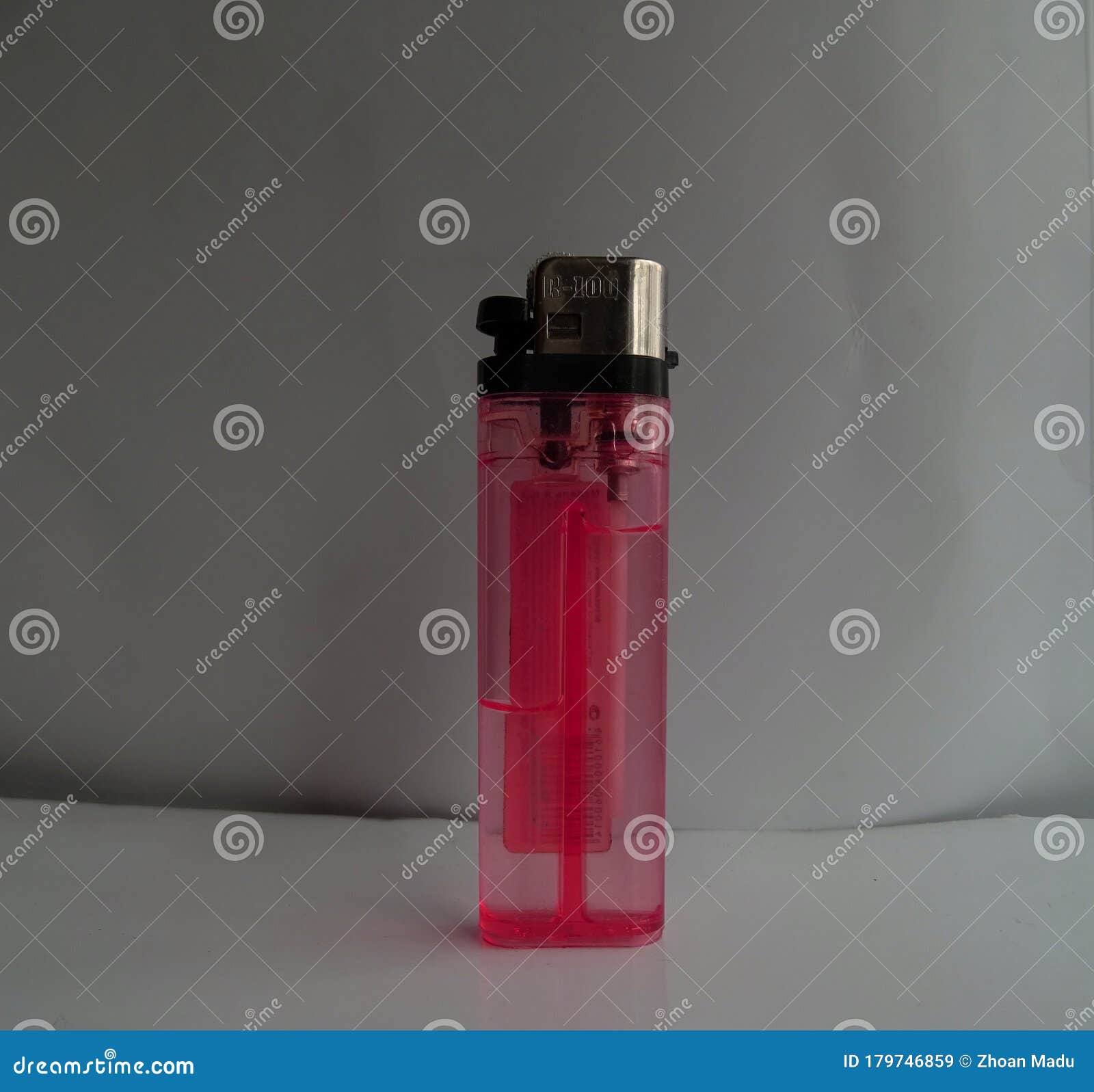 Bright Lighter in Upright Position on a White Background Stock Image ...
