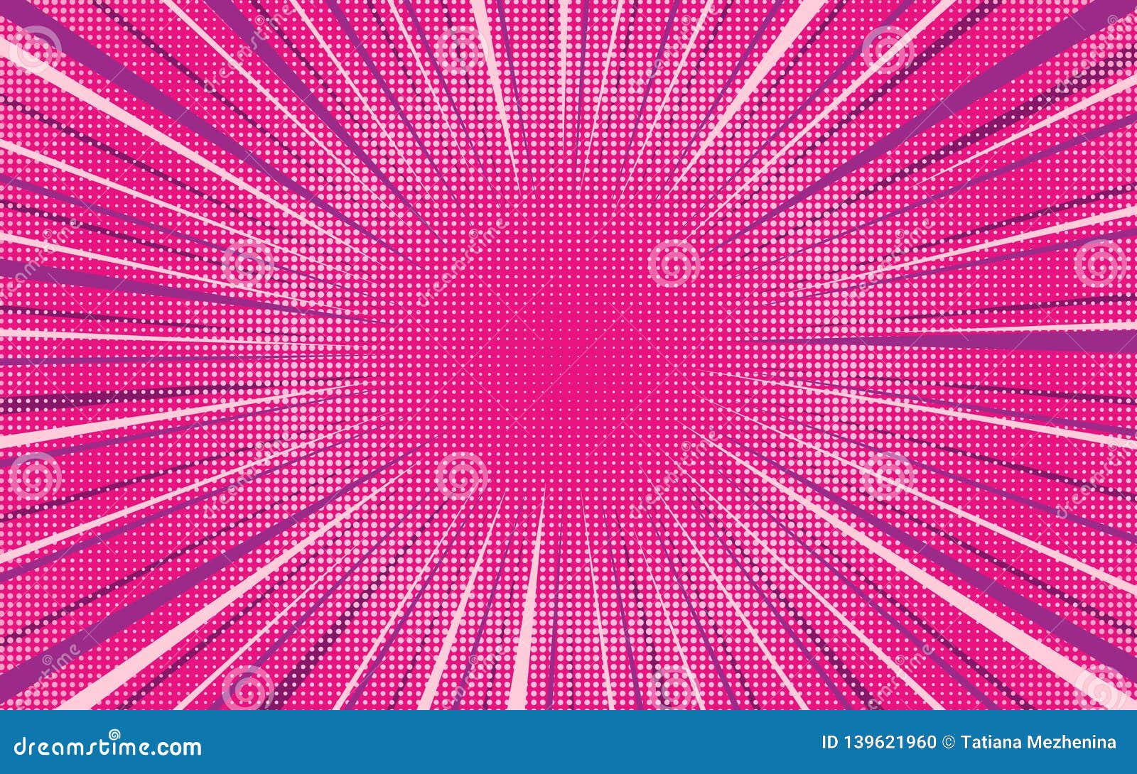 Bright Pink Exploding Retro Comic Background Stock Vector ...