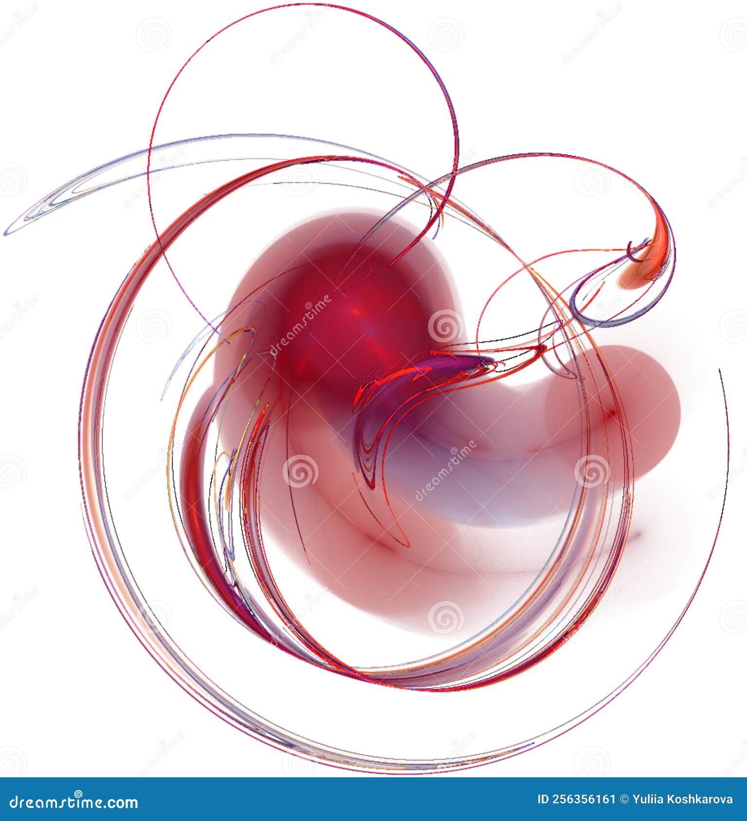 Bright Pink Linear Abstract Rounded Pattern, Isolated Element Stock ...